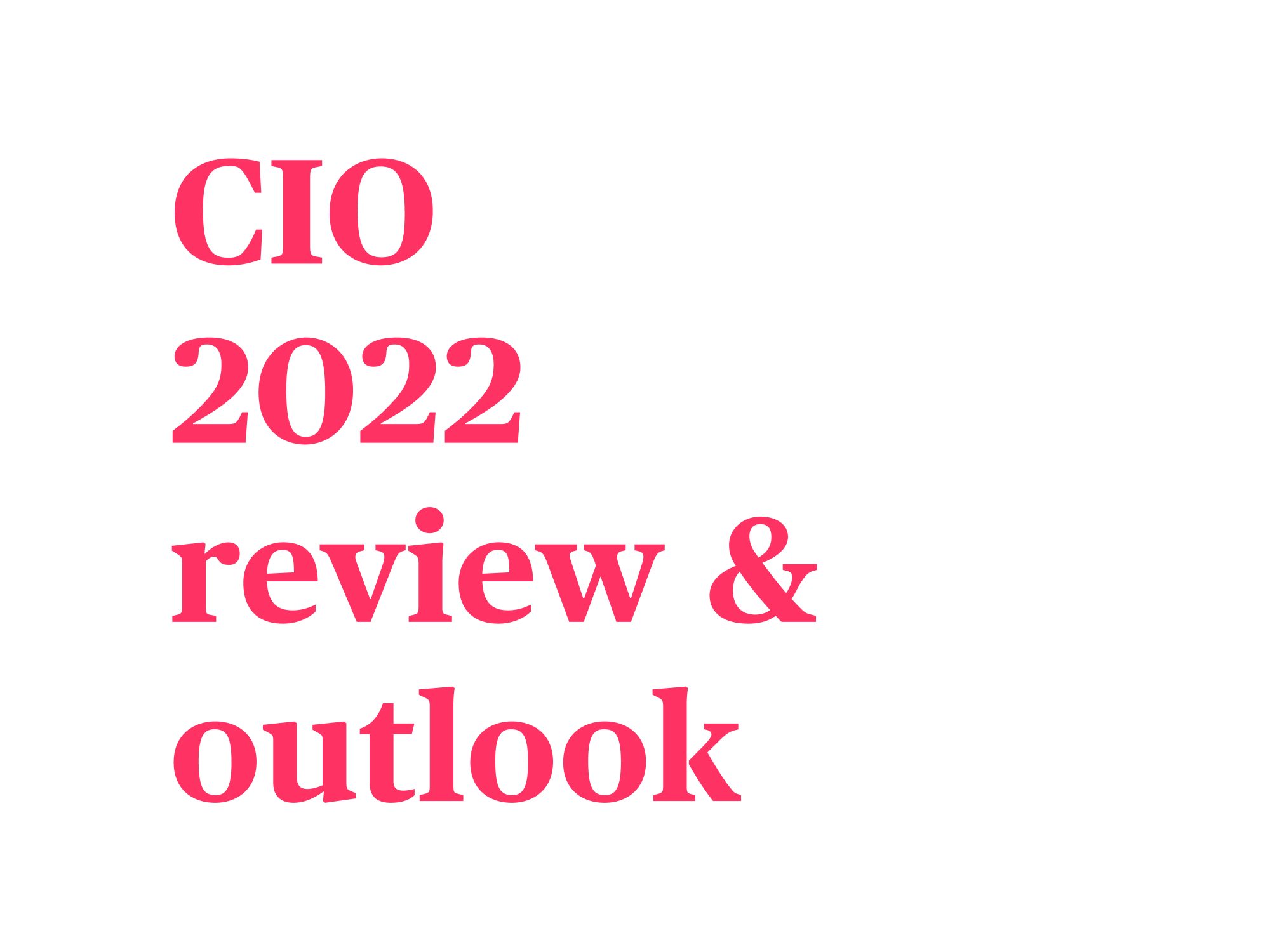 CIO 2022 review & outlook | Tribe Impact Capital